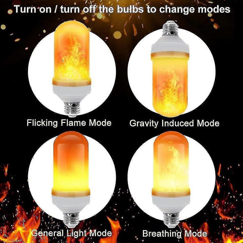 Led Flame Flame Light Bulb Flame Lamp 9w E27 Base Flickering Flame ...