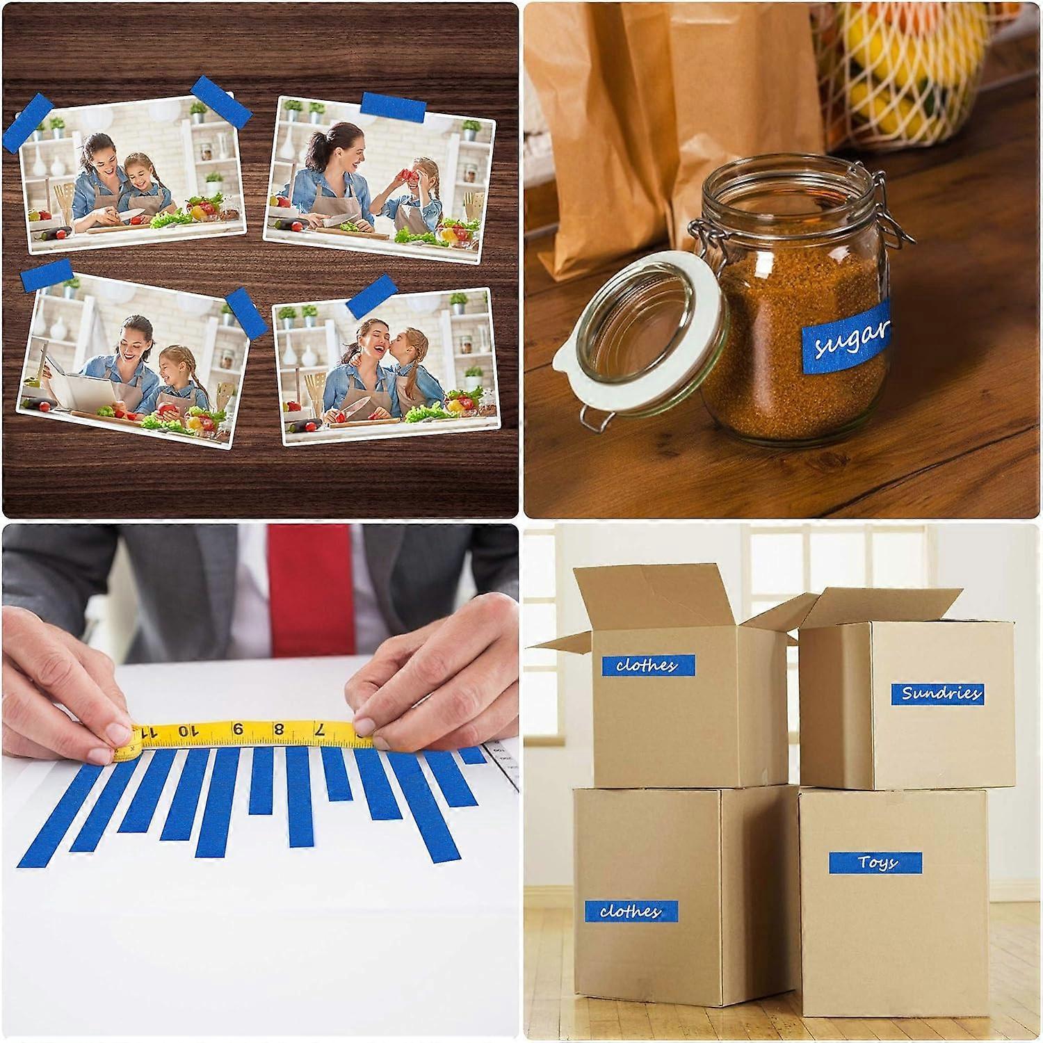 10 rolls of blue masking tape for labels, painting, painter, crafts ...