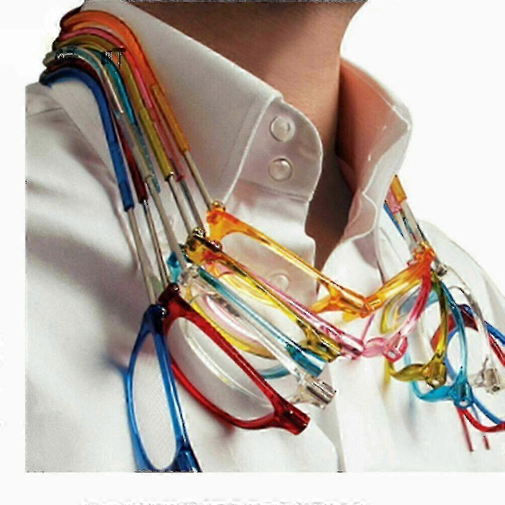 Folding Magnetic Reading Glasses Snap Click Front Neck Hanging ...
