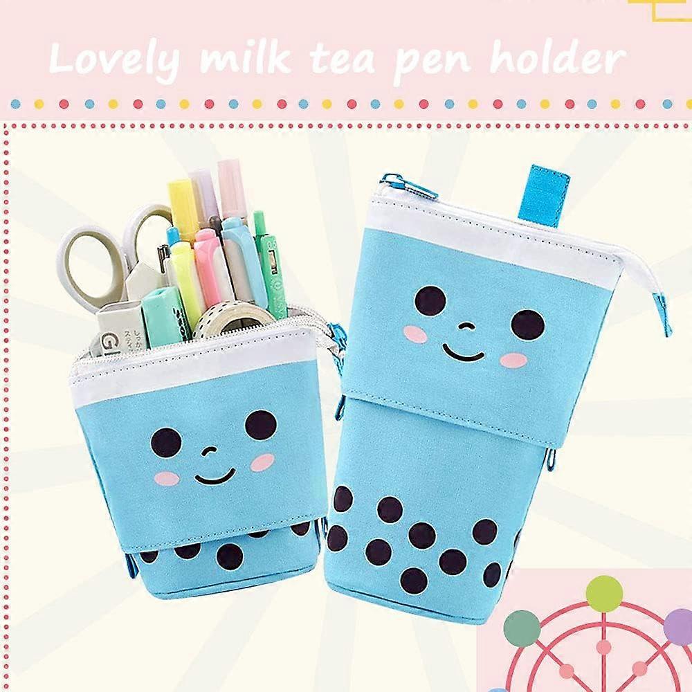 Boba Cute Standing Pencil Case for Kids, Pop Up Pencil Box Makeup Pouch ...