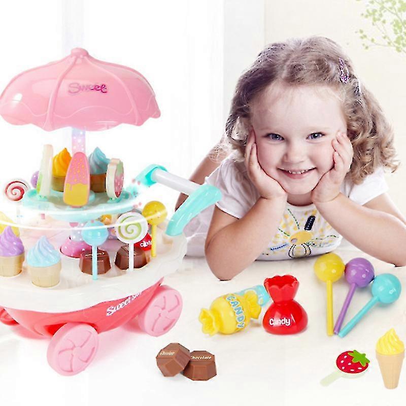 Children's Toy Spinning Ice Cream And Candy Cart-pretend Game Play ...