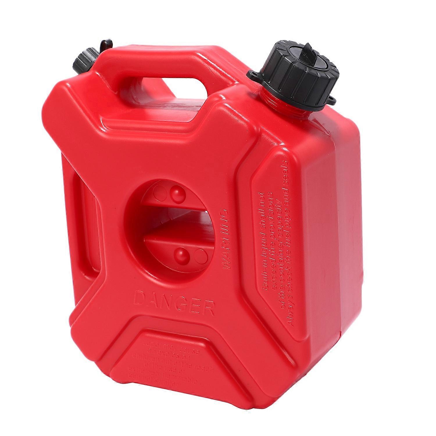 Motorcycle Red 3L Backup Fuel Tank Plastic Petrol Car Spare Container ...