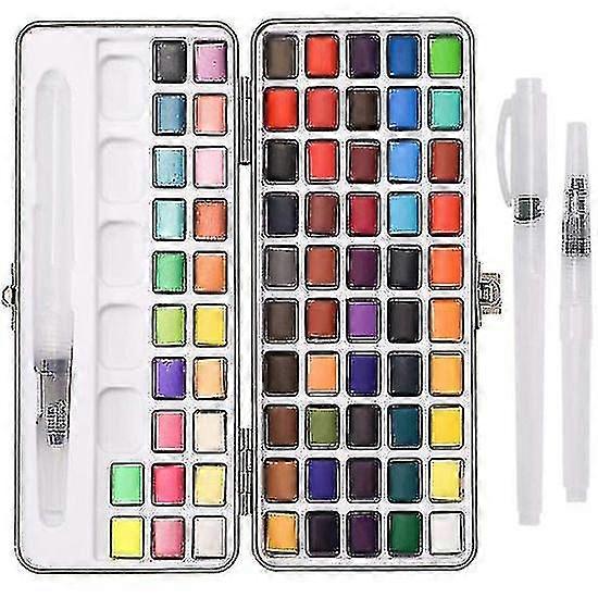 Akvarell Färgpalett 72 Färger Solid Pearlescent Color Paint Box ...