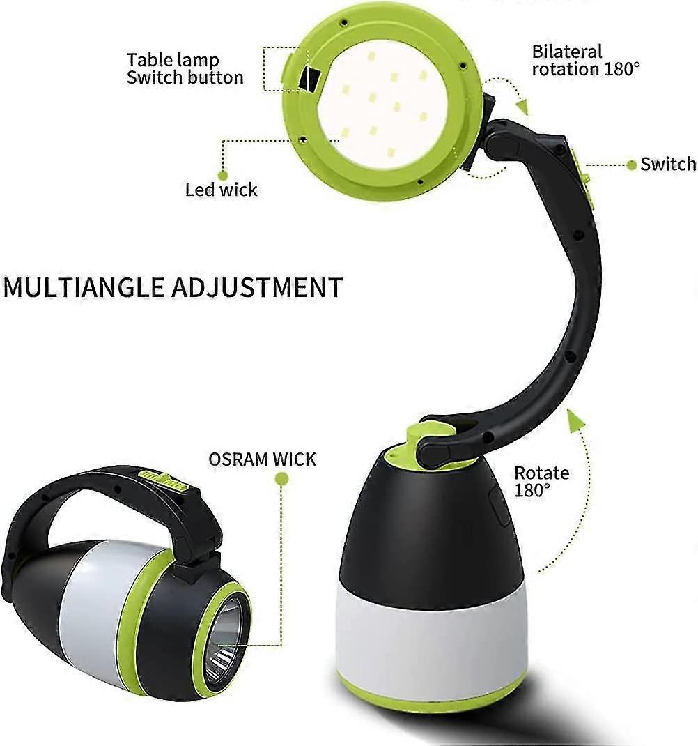 4 In 1 Multifunctional Camping Light, Usb Rechargeable Led Lantern ...