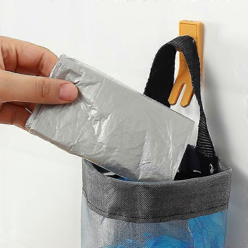 Home Grocery Bag Holder Wall Mount Plastic Bag Holder Dispenser Hanging ...