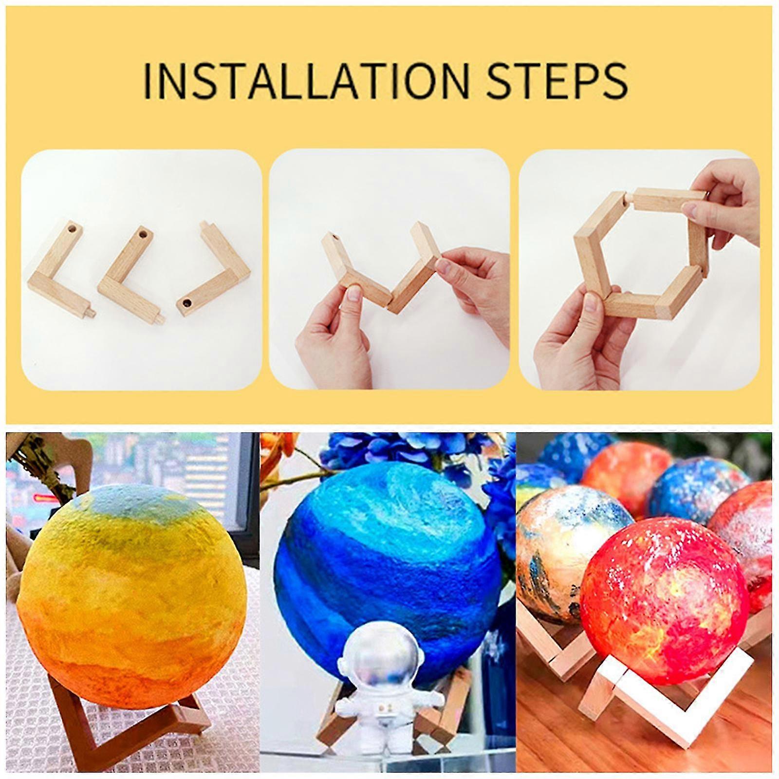 Paint Your Own Moon Lamp Kit Toy Night Light Arts Crafts For Kids Gift ...