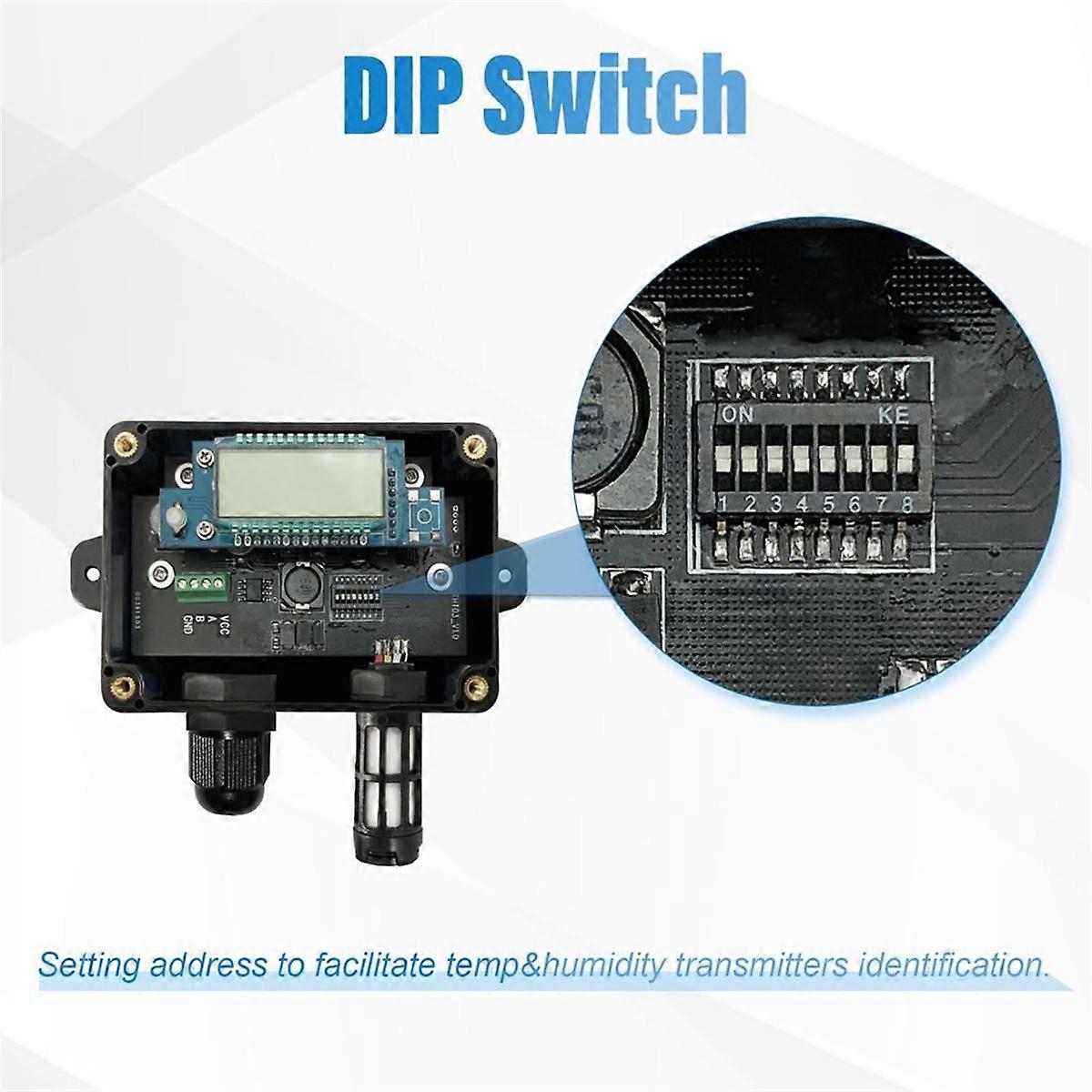 RS485 Temperature Humidity Sensor Modbus RTU Temp Sensor Digital ...