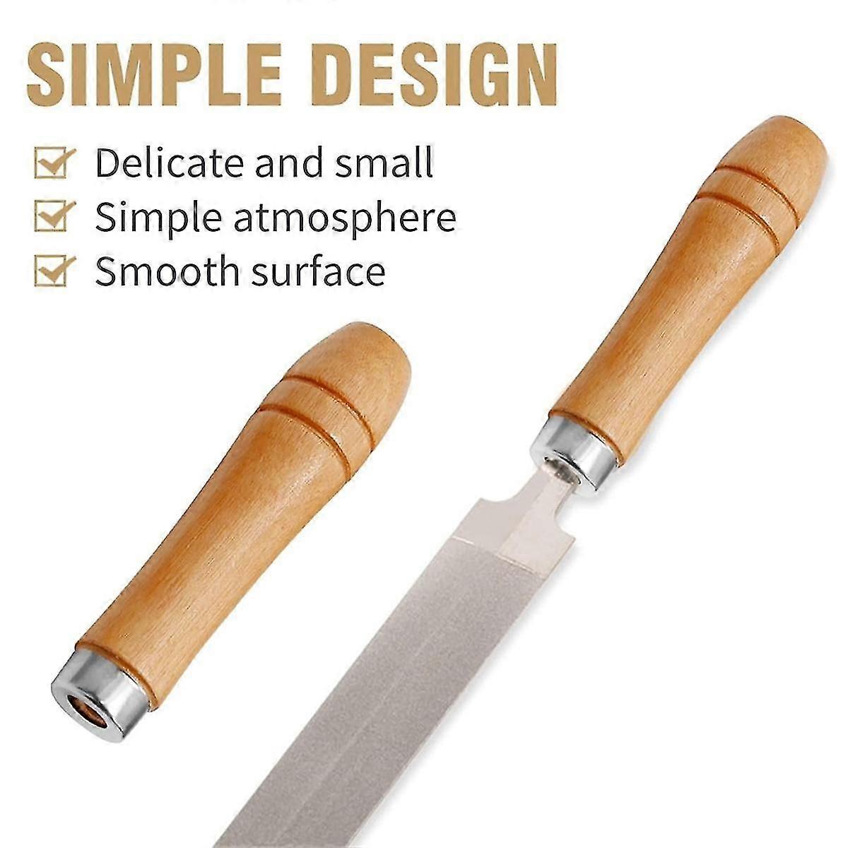 Wood File 15pcs Wooden File Special Handle Burr Free Steel File Round ...