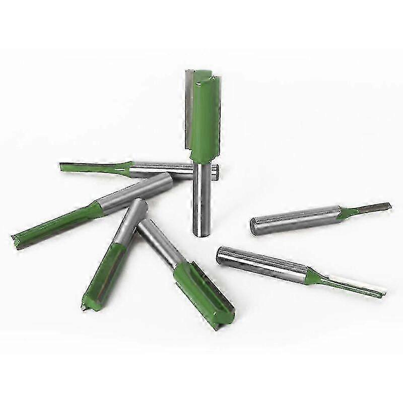 6mm Carbide Straight Router Bits Set 7pcs with Edge Cutter & Jaw for ...