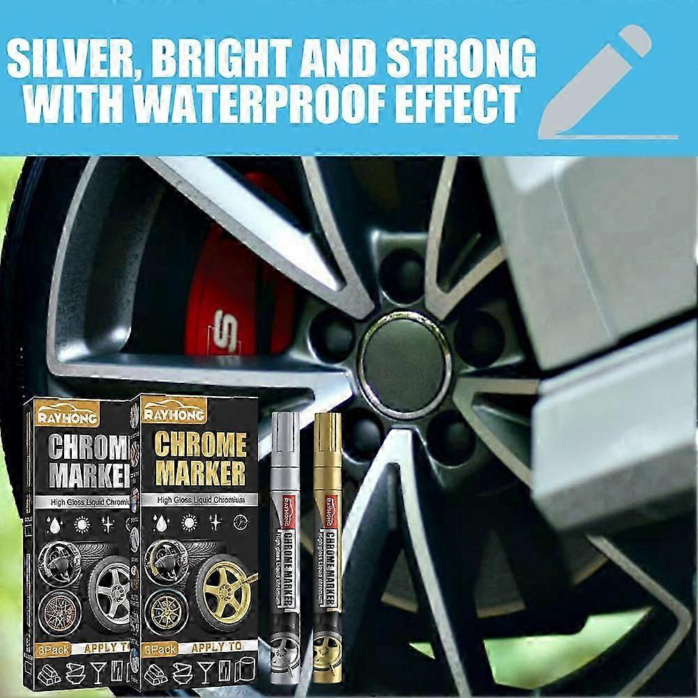 Metallic Liquid Chrome Mirror Finish Paint Pen Waterproof Art Marker ...