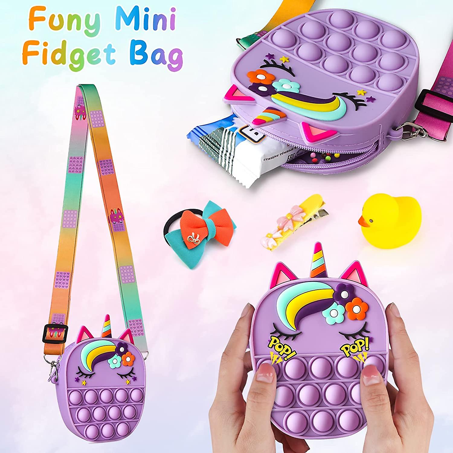 Pop Purse Fidget Shoulder Bags For Girls Women, Pop Bag Lovely Unicorn ...