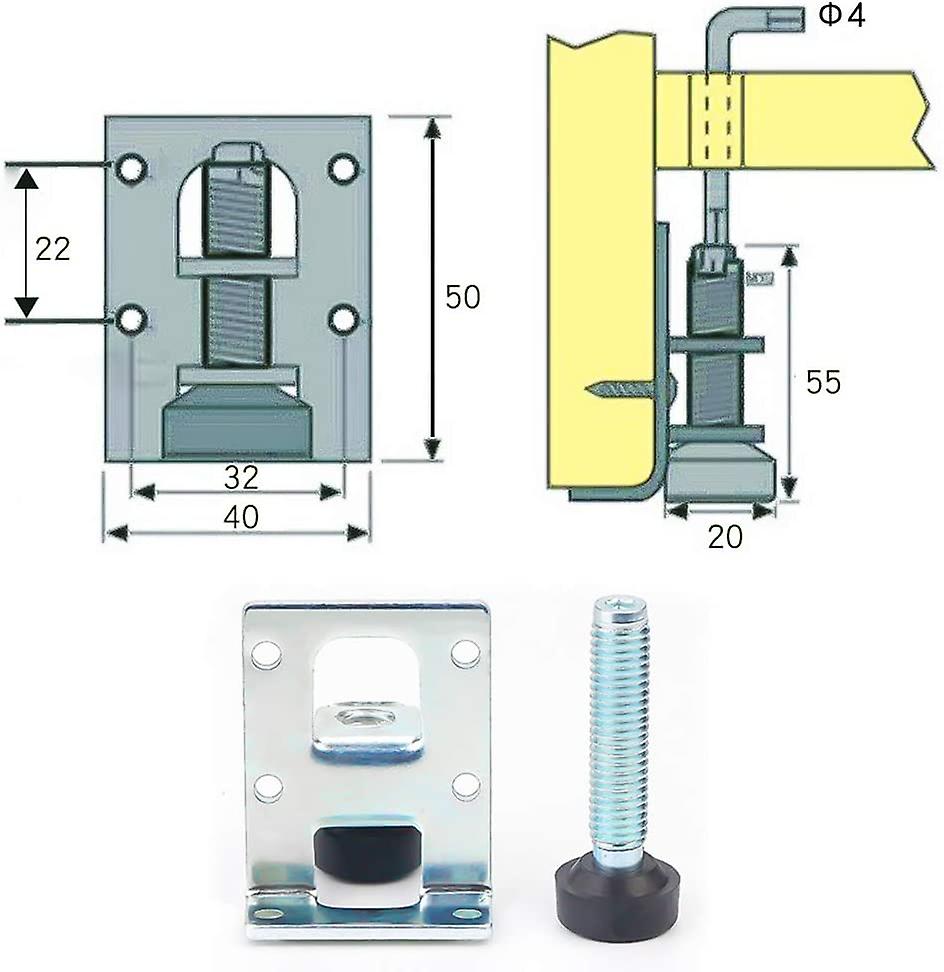 Set Of 4 Adjustable Furniture Legs, Leveling Legs For Tables And Chairs ...
