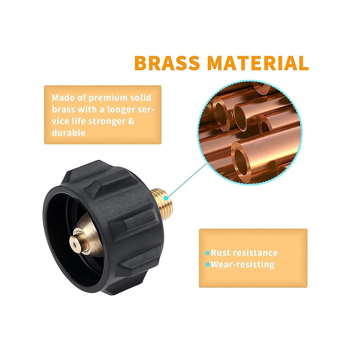 QCC1 Propane Adapter Gas Regulator Valve Fitting with Nut and 1/4 Inch ...