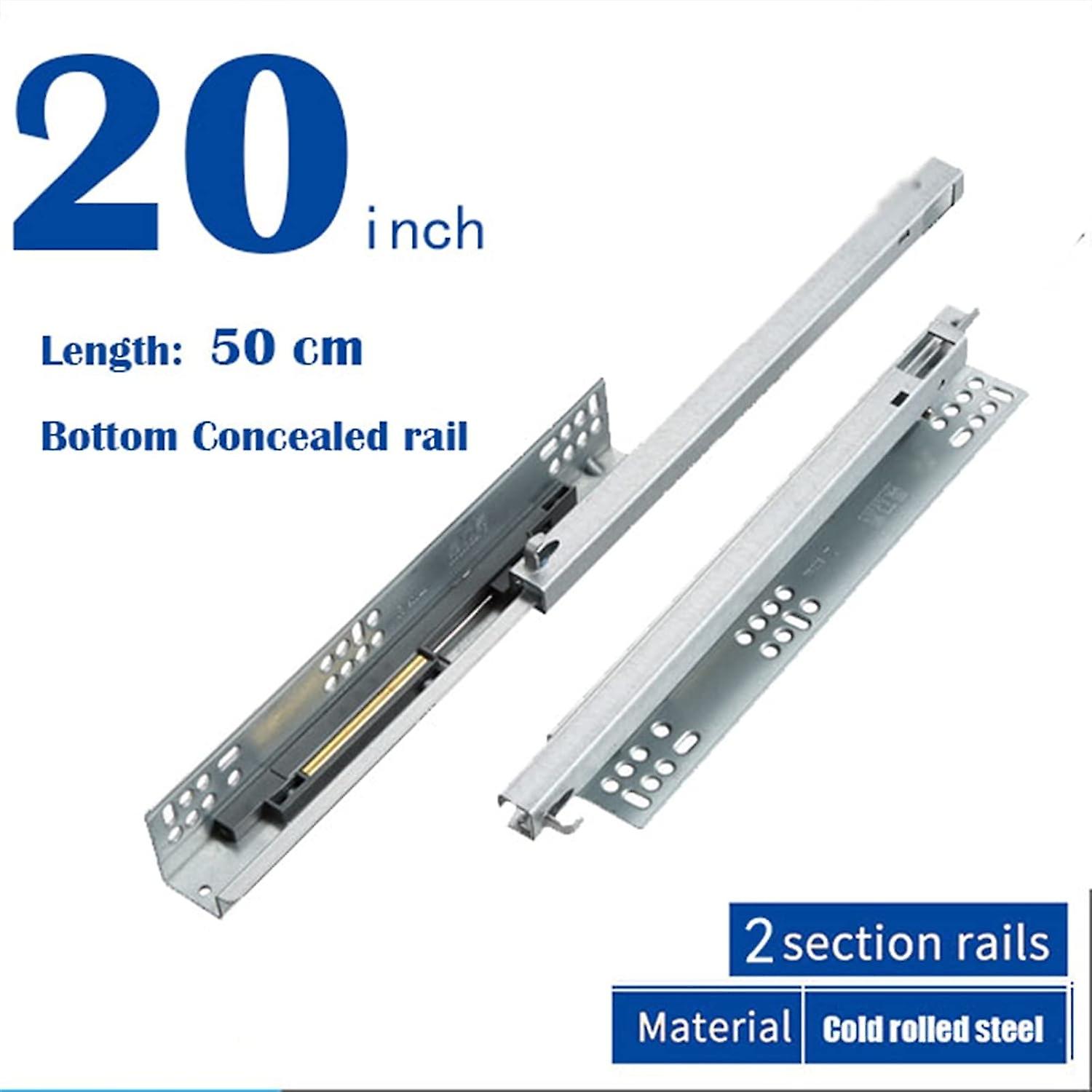 Drawer Slides Two-section Long Soft-closing Under-installation ...