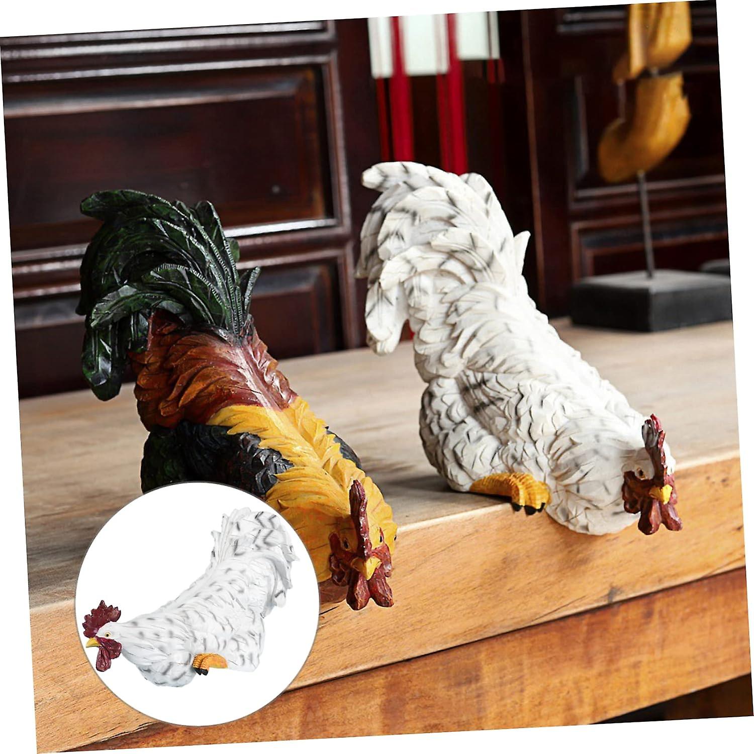 Pcs Rooster Ornament Home Decor Home Decorations Office Topper Rooster ...