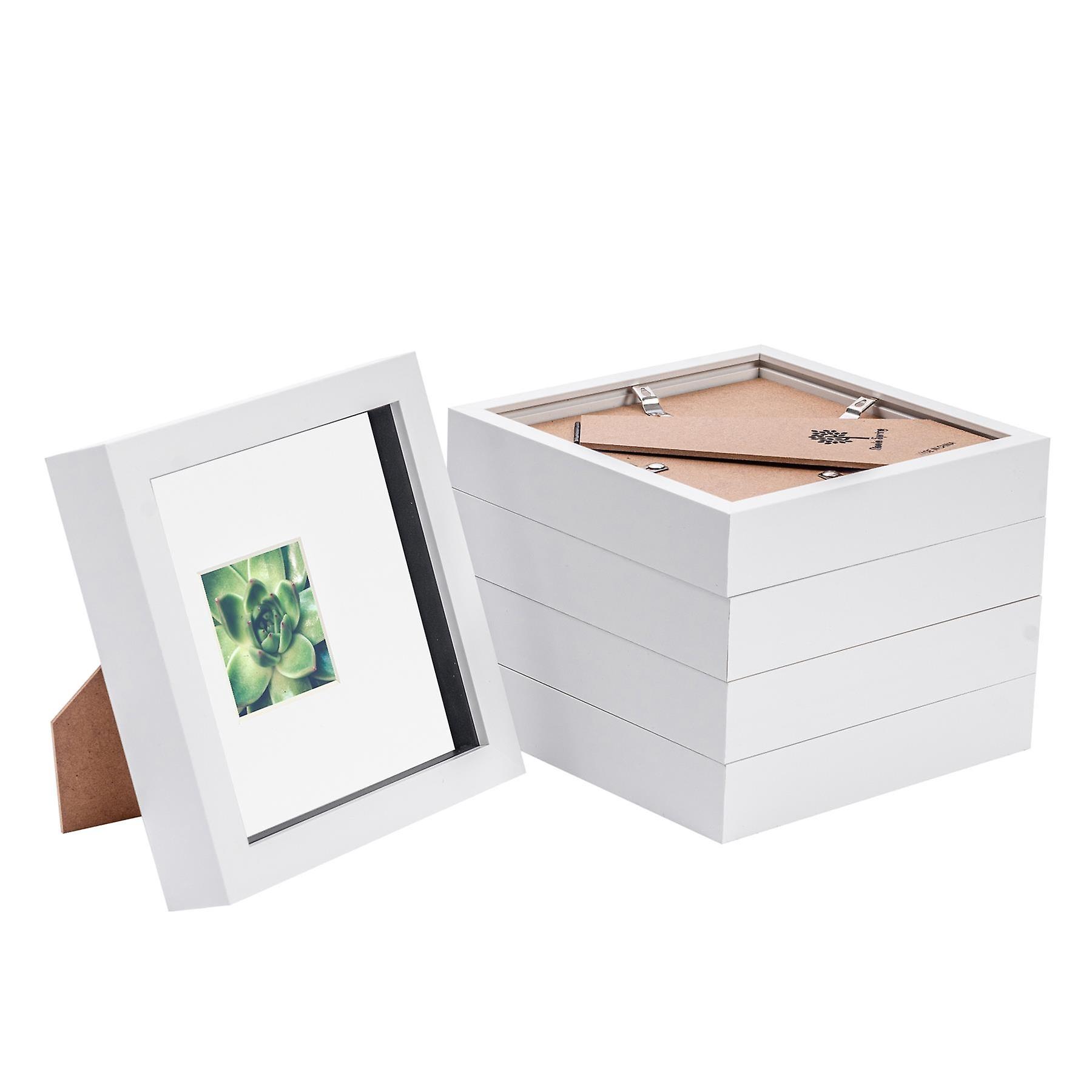 Nicola Spring 5 Piece 6 x 6 3D Shadow Box Photo Frame Set - Craft ...