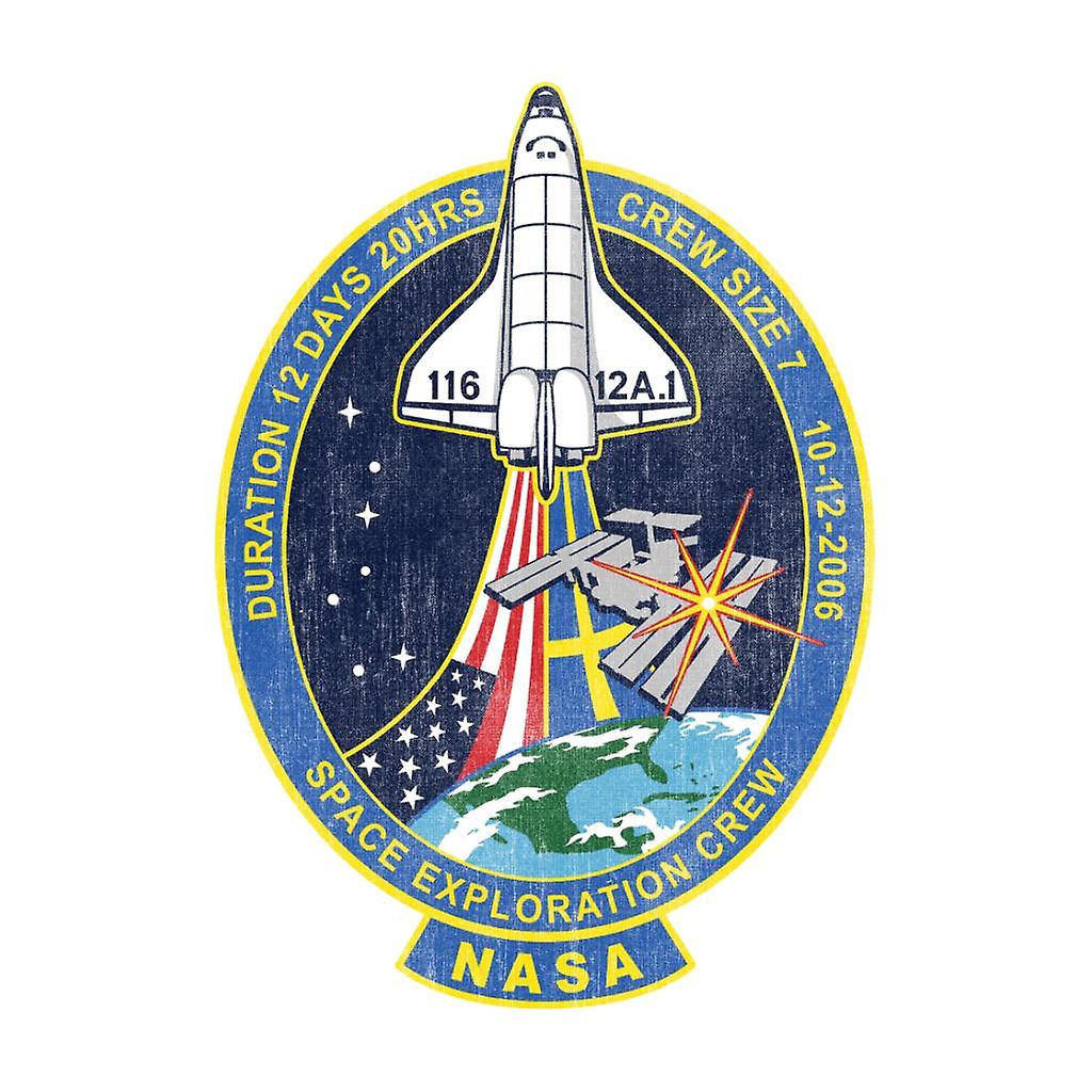 NASA STS 116 Discovery Mission Badge Distressed Aluminium Sports Water Bottle | Fruugo UK