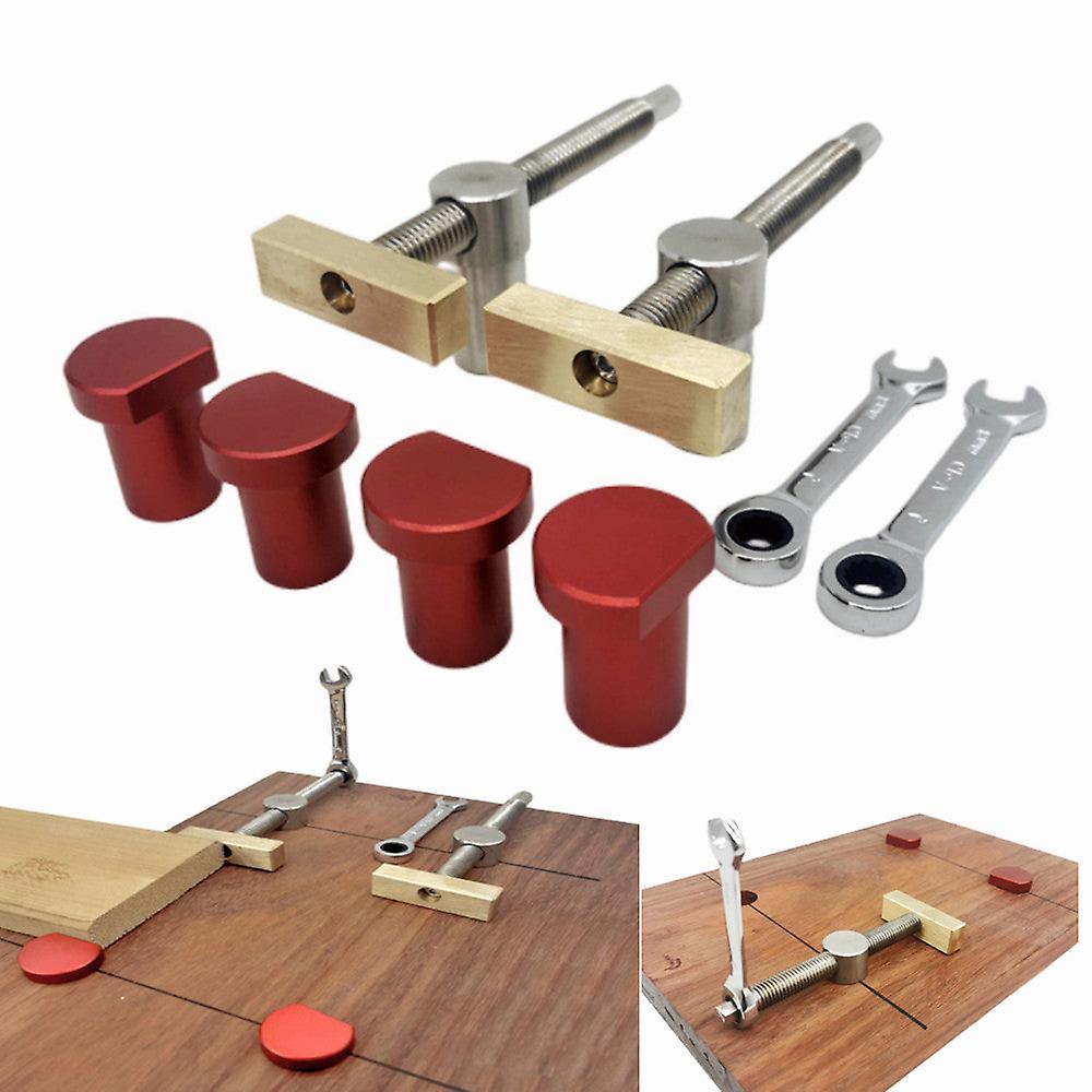 Woodworking Desktop Clip Adjustable Clamp W/ Bench Dog Holes Stop Fast ...