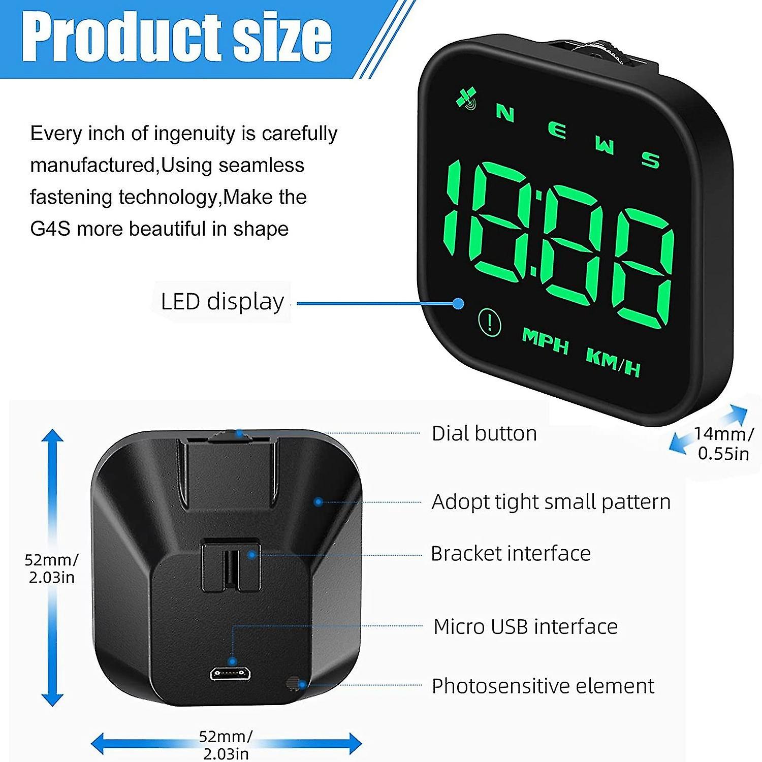 Car Gps Speedometer With Speed Overspeed Car Alarm Fatigue Driving ...