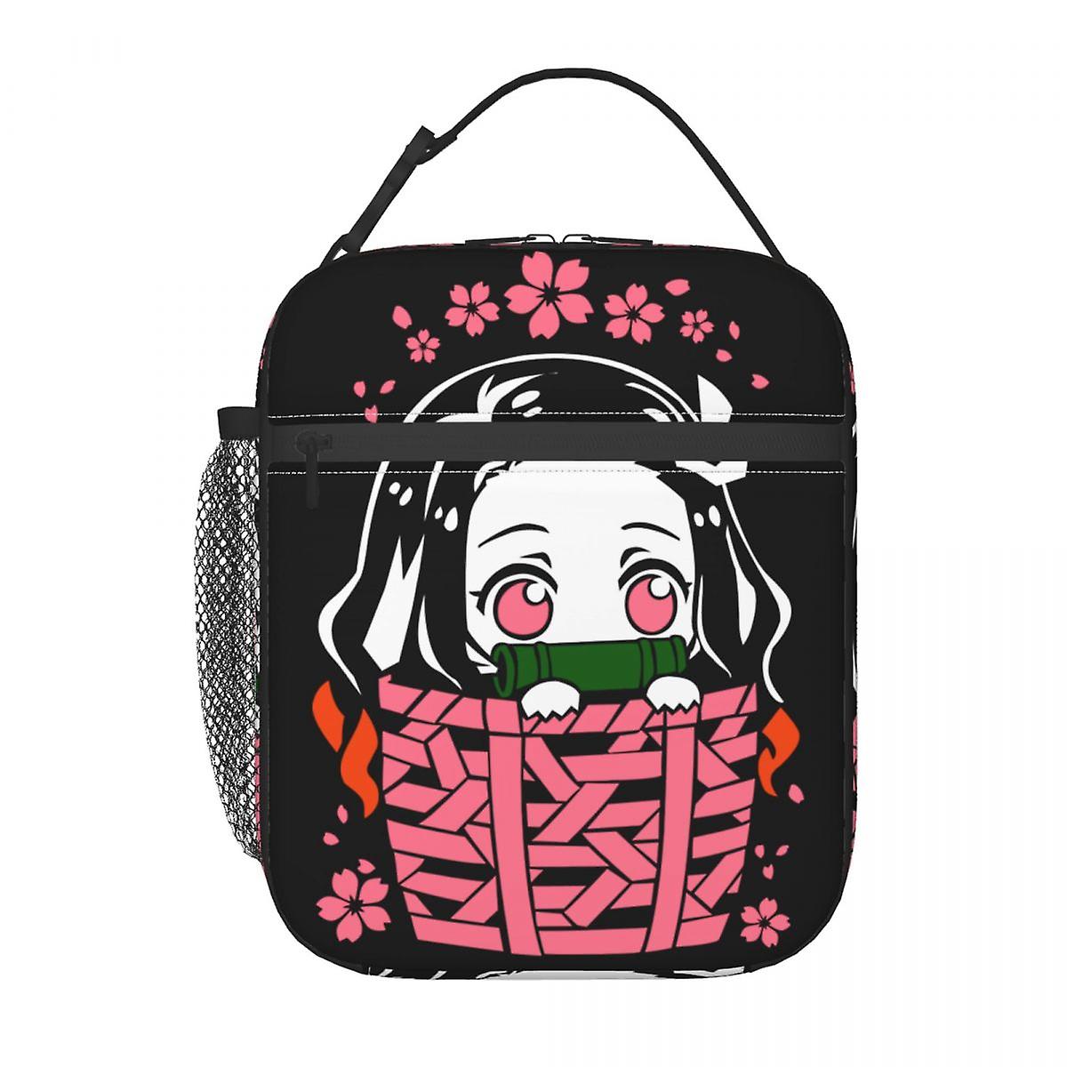Kawaii Kimetsu No Yaiba Nezuko Kamado Insulated Lunch Bags For Women ...