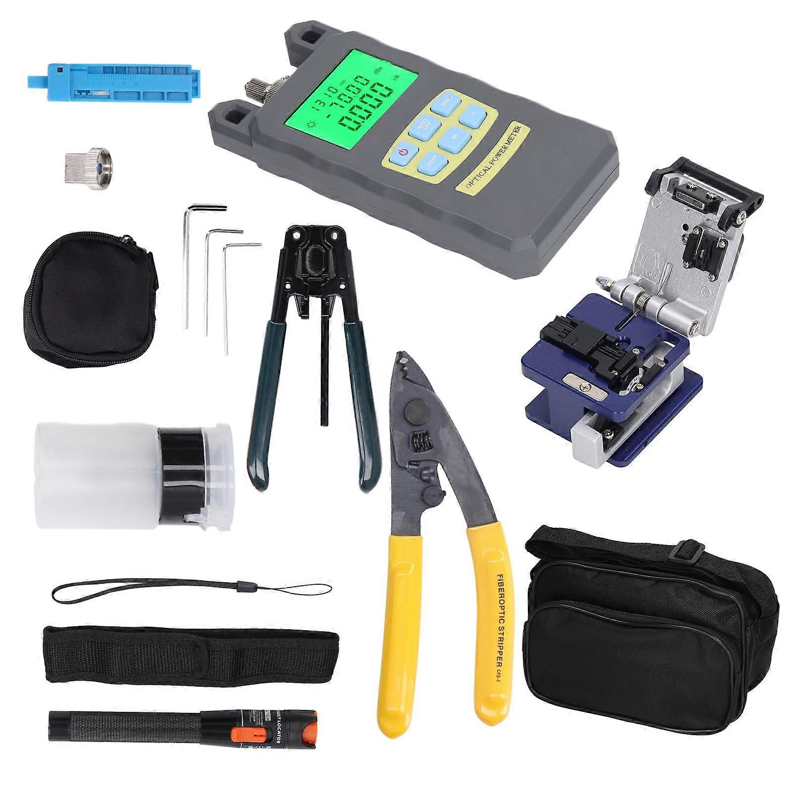 15 Pcs Set Optical Fiber Tool Kit 3 in 1 Fixture Optical Fiber Cleaver ...