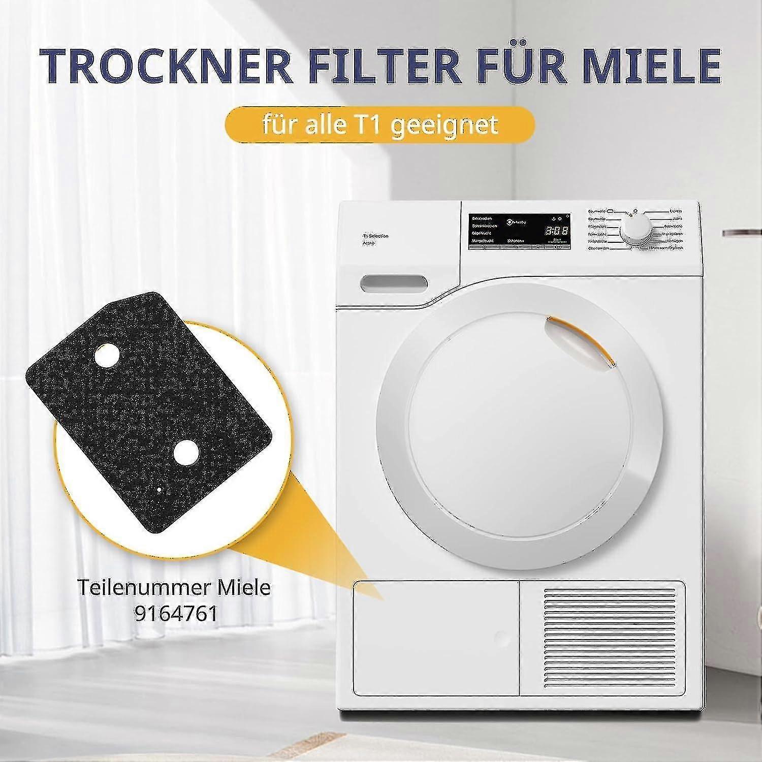 4 pieces filter for Miele T1 series dryer 9164761 replacement part for Miele T1 tumble dryer ...