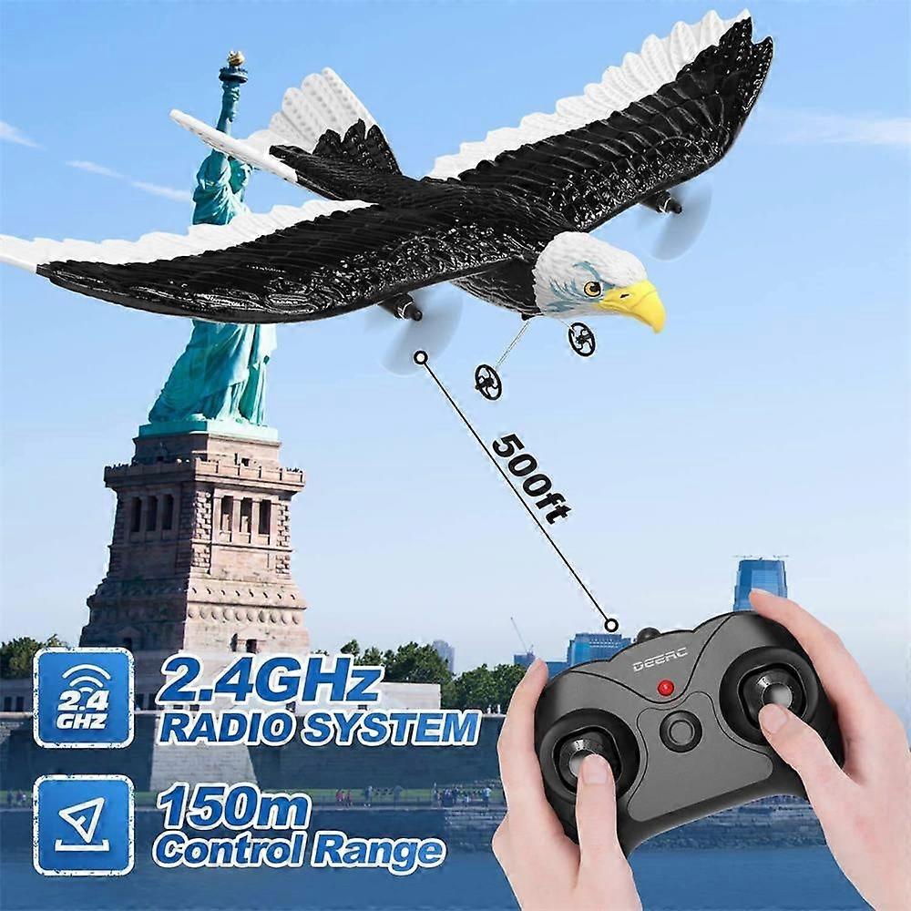 2024 Rc Plane Wingspan Eagle Bionic Aircraft Fighter 2.4g Radio Remote ...