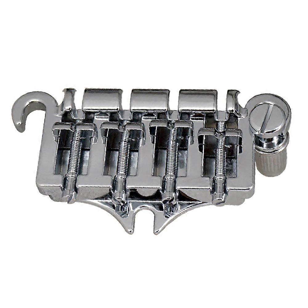 3 Point 4 String Bass Bridge Tailpiece Zinc Alloy Bridges with Saddle ...