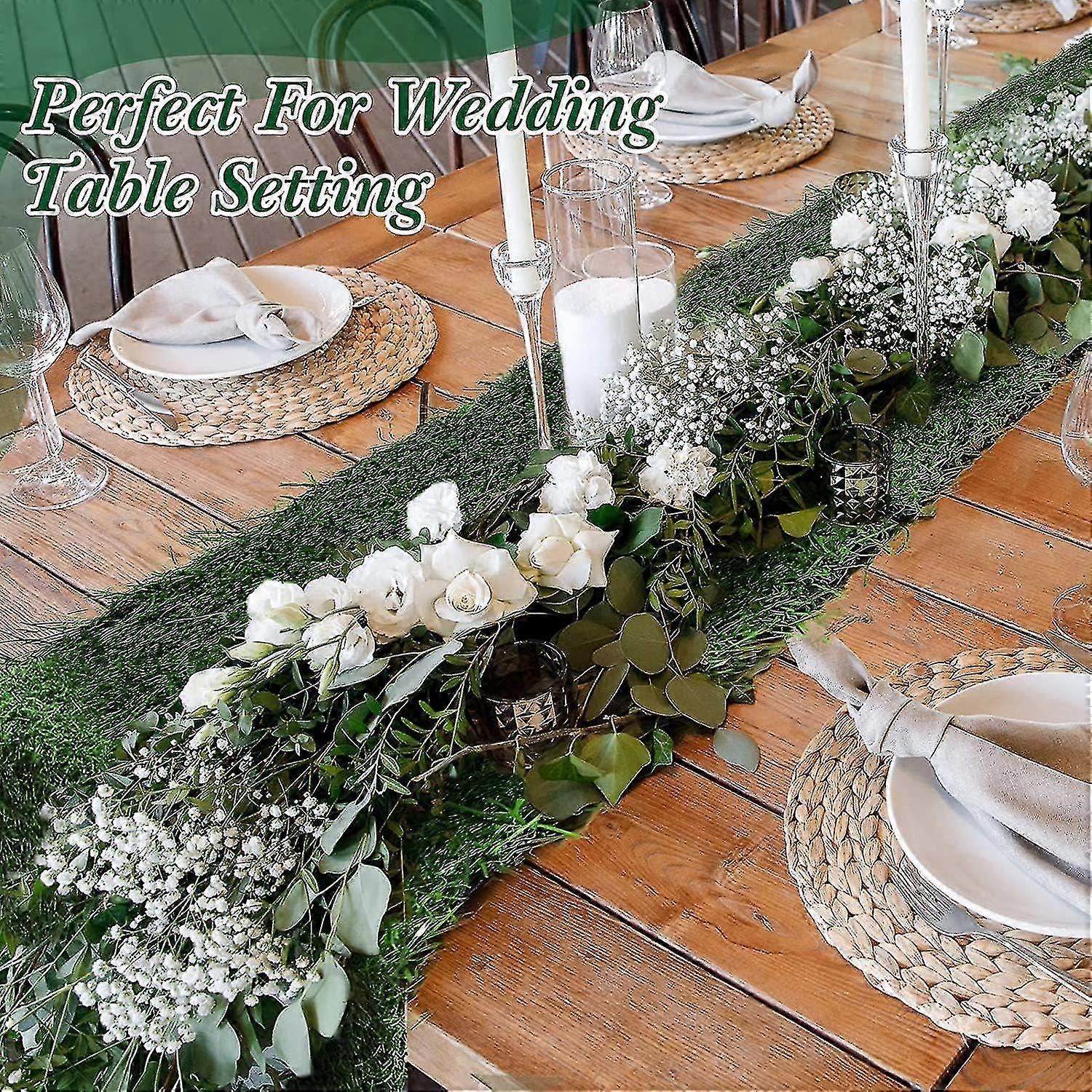 Artificial Grass Table Runner 36cm X 122cm Faux Grass Table Cloth ...