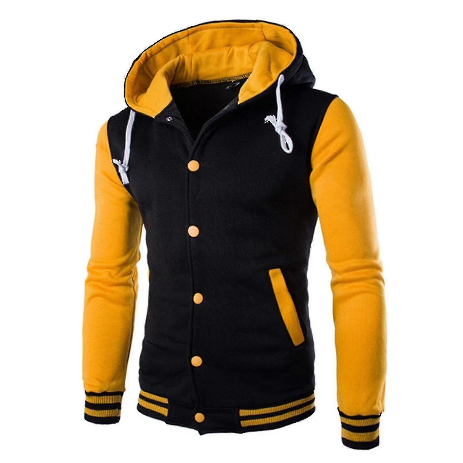 Men Varsity Jacket Baseball Hoodie | Fruugo UK