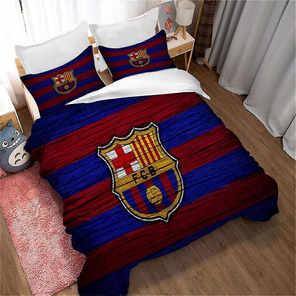 FC Barcelona Football Team Duvet Cover Polyester Children's Bedding ...
