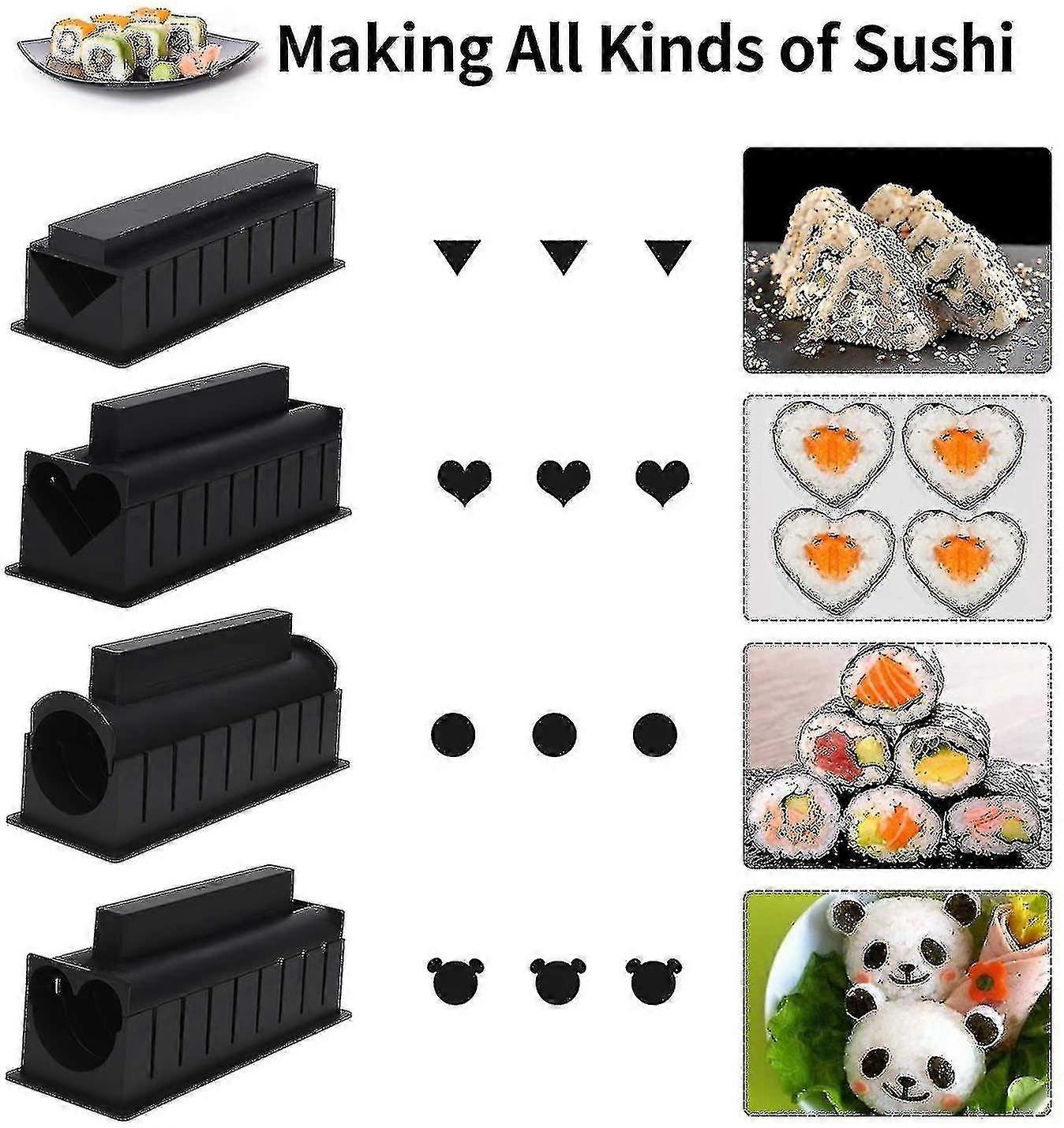 Sushi Making Kit Sushi Maker 12 Pcs Plastic Premium Set Sushi Tool Set ...