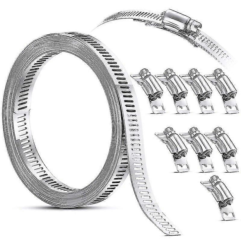 304 Stainless Steel Worm Clamp Hose Clamp Strap With Fasteners ...
