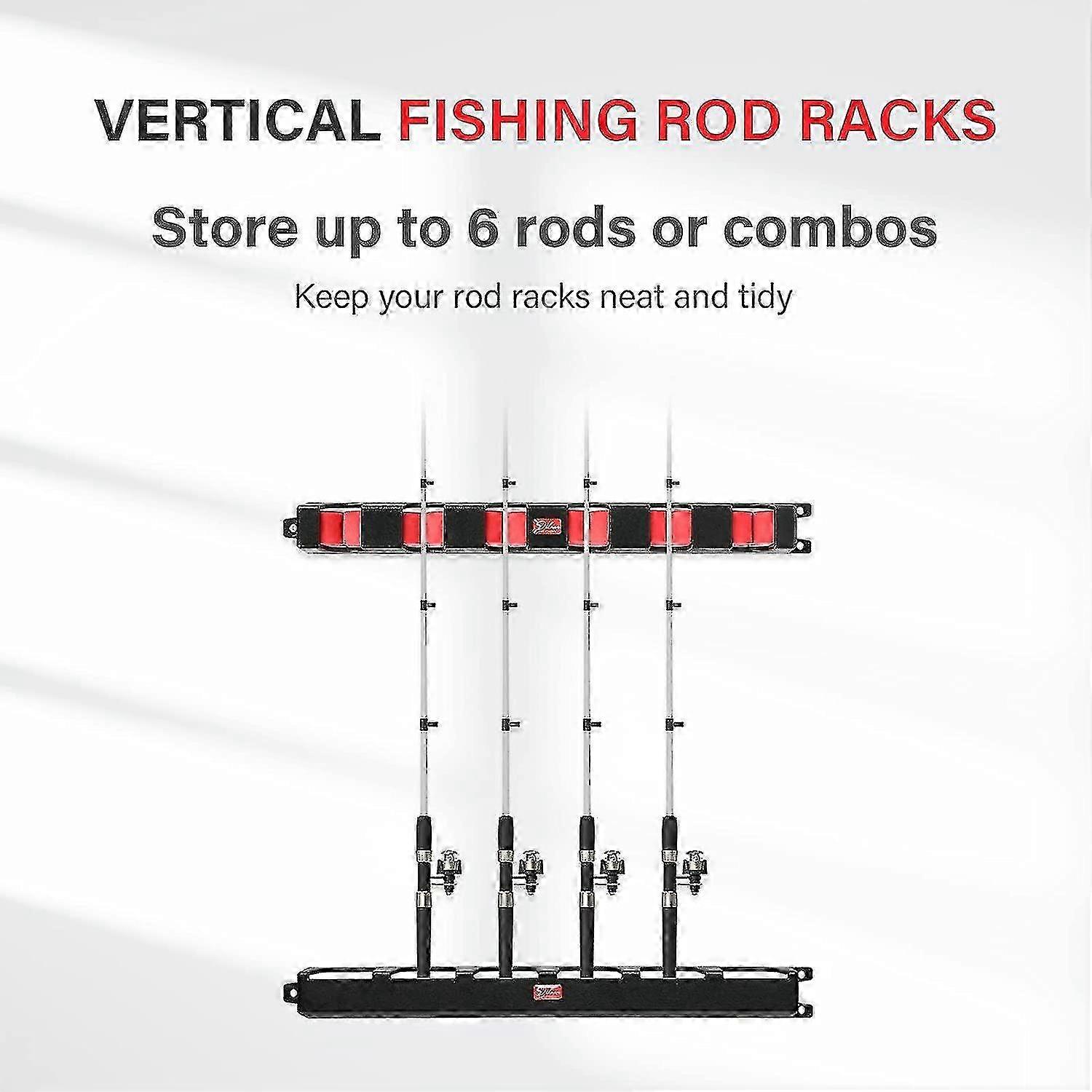 Fishing Rod Holder,vertical Horizontal 6-rod Rack Great Fishing Pole ...