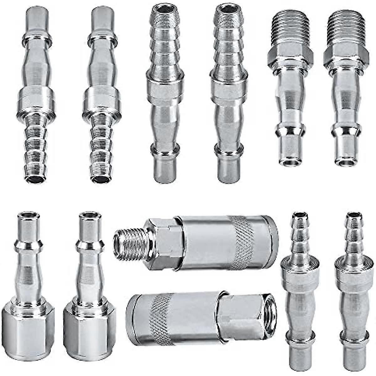 Connectors Air Connections 12 Pcs Air Connections 14 Bsp Air Line Hose ...