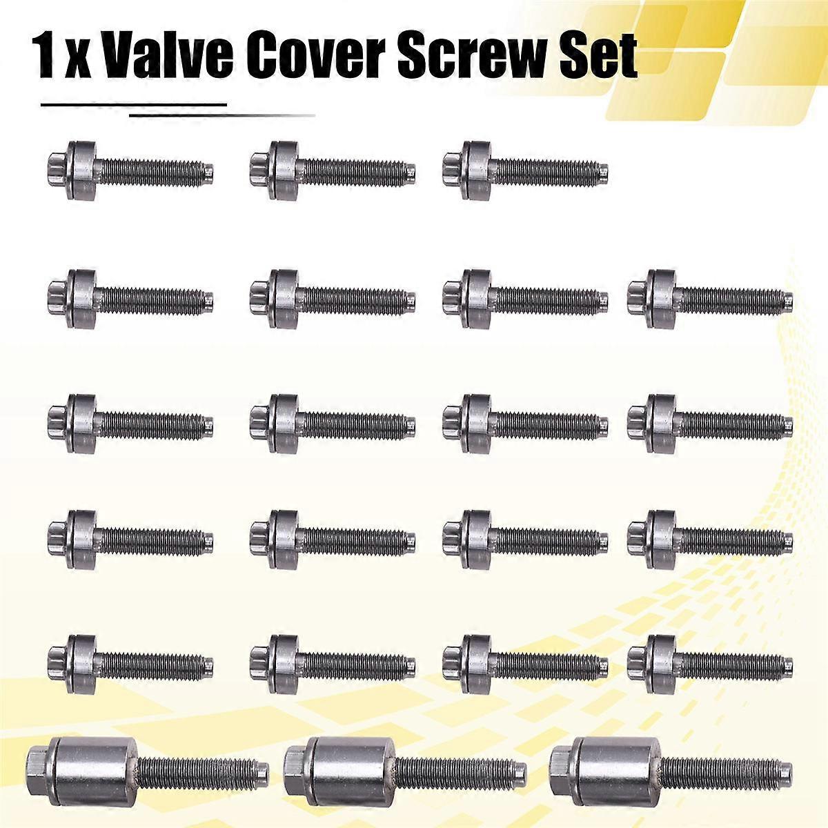 22Pcs/Set Aluminum Valve Cover Screw Set for E60 E61 E90 E91 Z4 ...