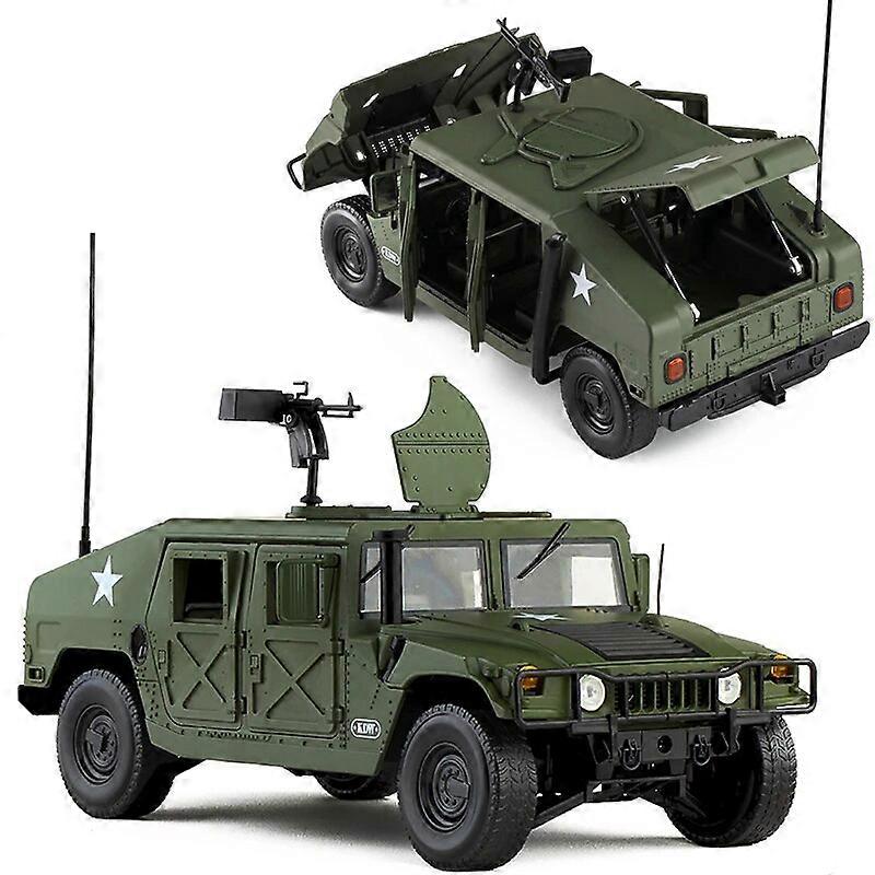 Large Size 1:18 Hummer H1 Military Explosion Proof Car Model Alloy ...