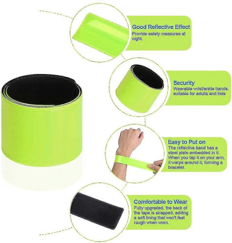 Reflective Tapes, 12pcs Snap Bracelets, Clap Bracelet, Safety Tape, Re ...