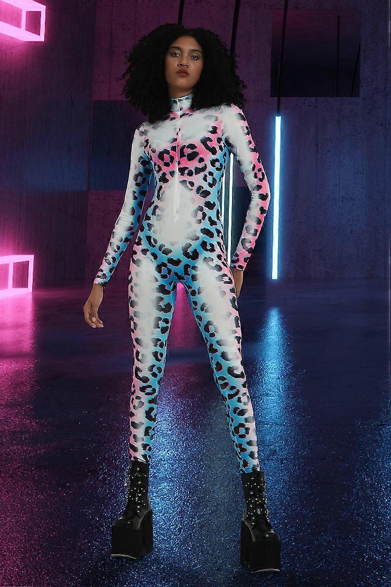 Cheetah Bodysuit Women, Music Festival Costume, Rave Catsuit, Animal ...