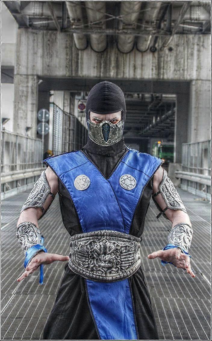 Mortal Kombat Sub-Zero Cosplay Mask Head Cover Halloween Mask | Fruugo UK