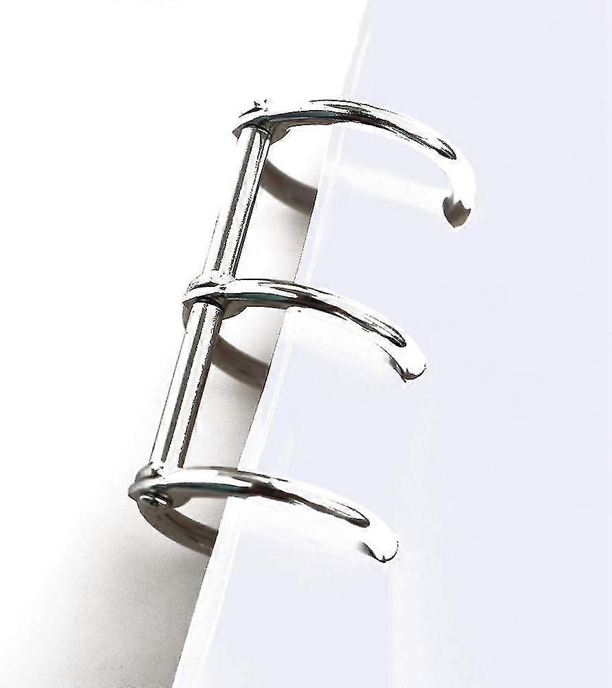 12 Pcs Silver Book Rings, 3 Holes Metal Loose Leaf , Ring Snap Split ...