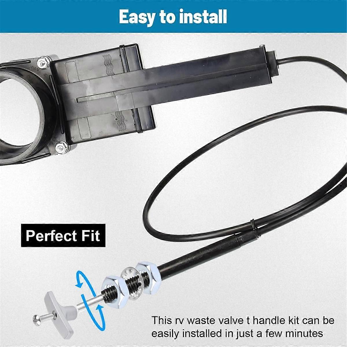 RV Sewer Valve Handle Replacement for Waste Valve Extension Tube, RV ...