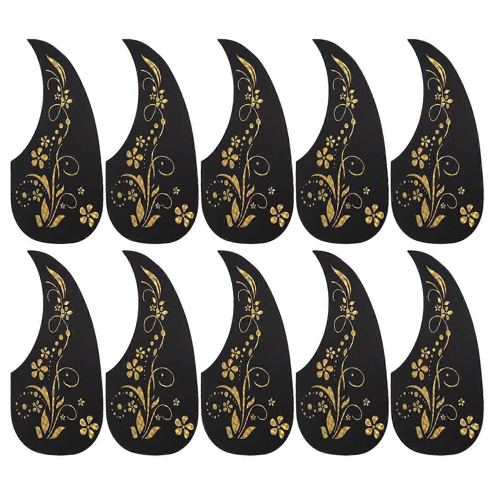 10 Pcs Acoustic Guitar Pick Guard Scratch Resistant Drop Shaped Floral ...