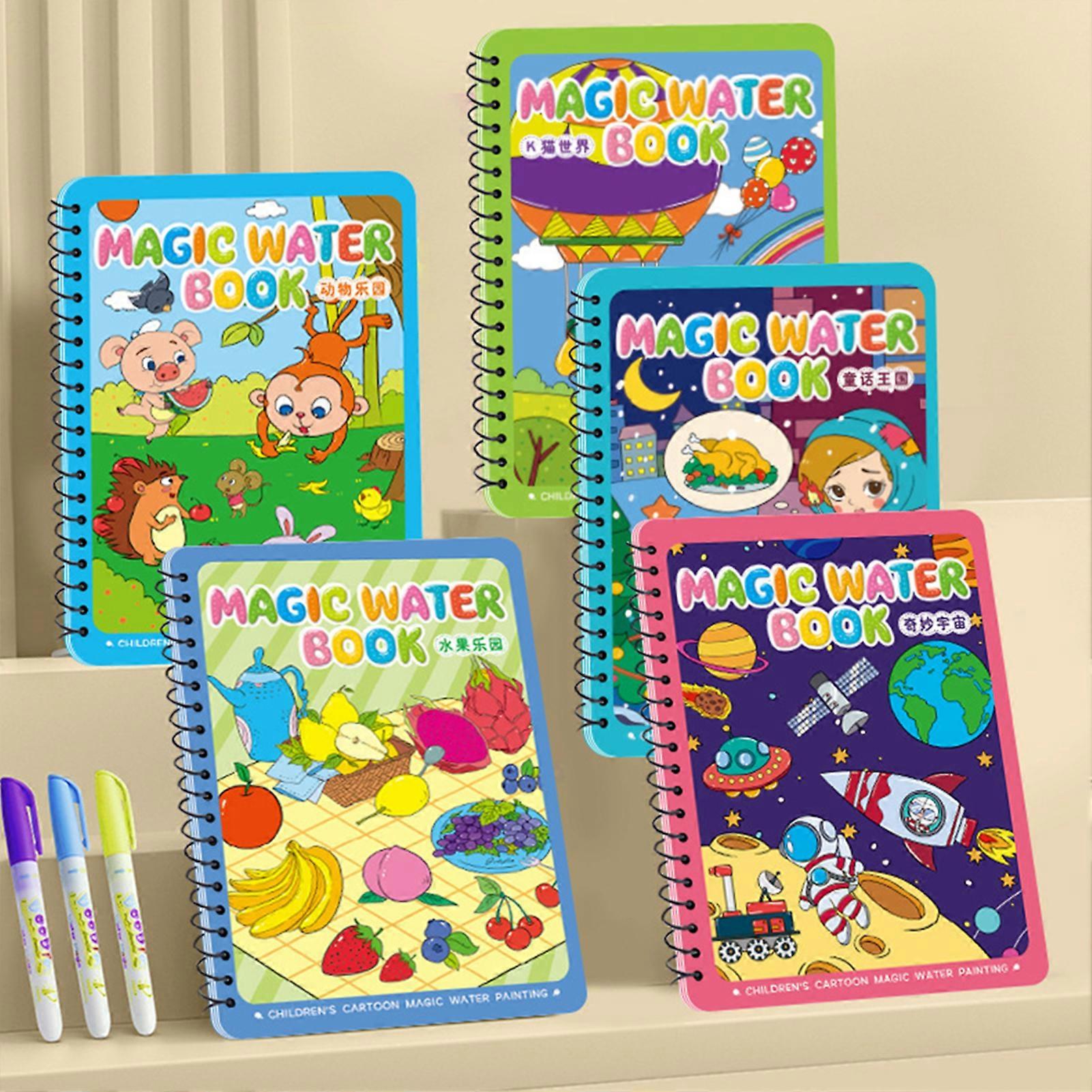 Reusable Cartoon Themed Magics Painting Books for Children Quick Dry ...