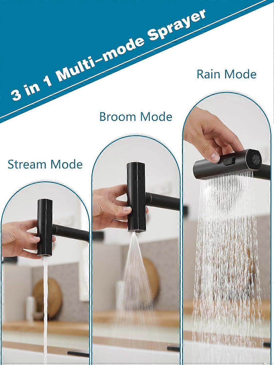 2025 Latest Model Kitchen Faucets with Pull Down Sprayer,Waterfall ...