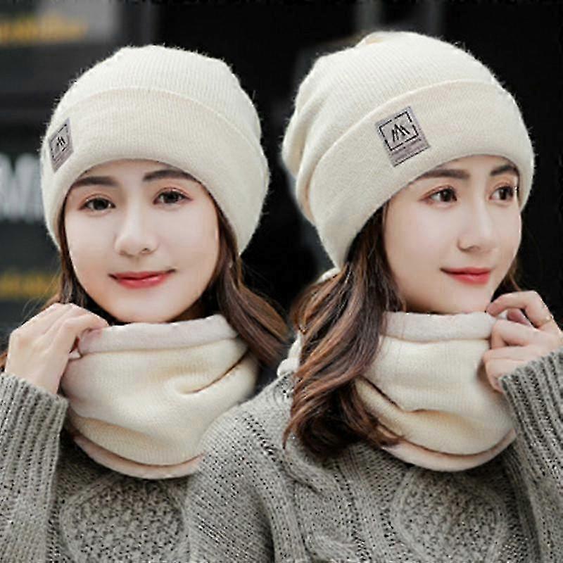 Cold Weather Hat for Women - Fur Lined Knitted Winter Beanie | Fruugo UK