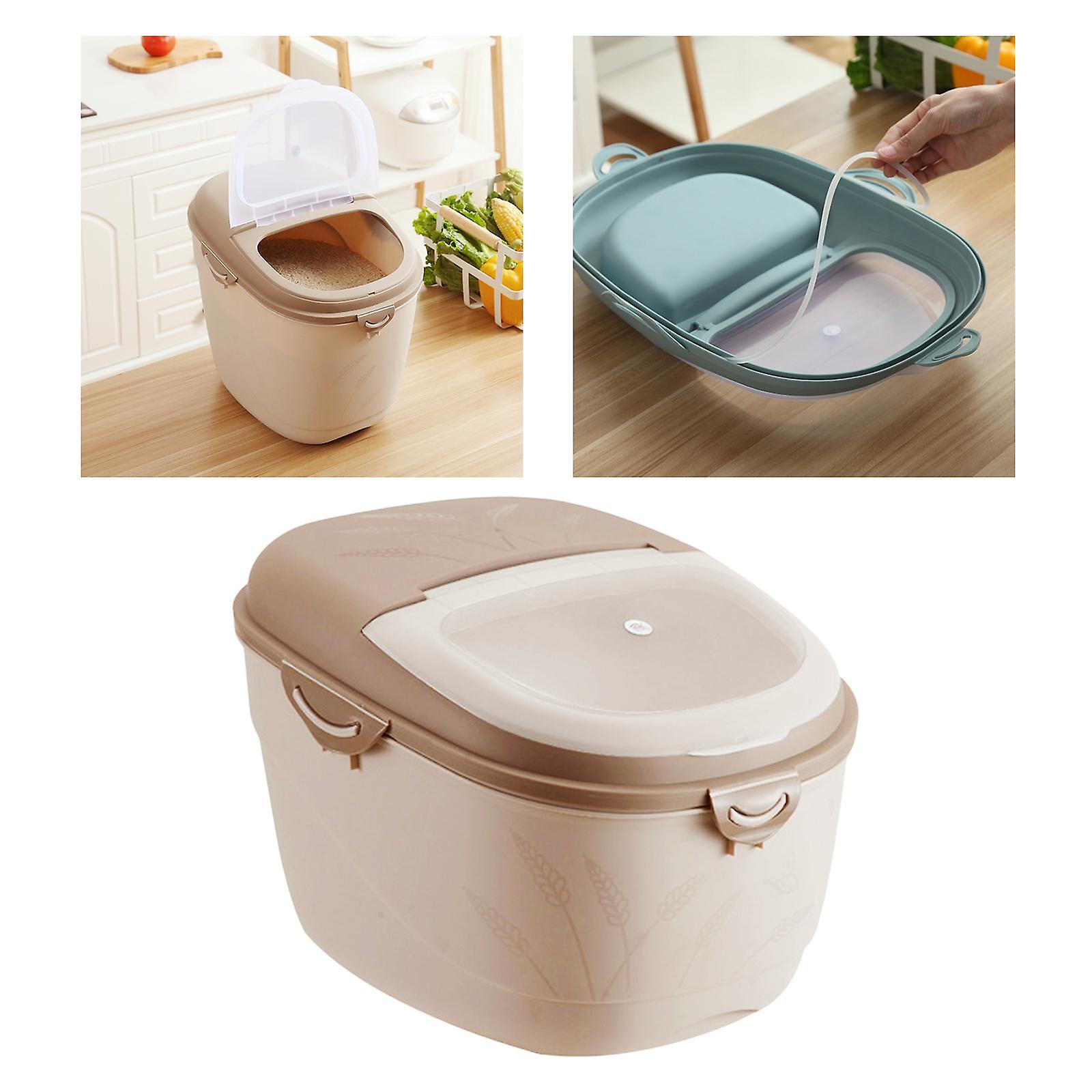 10kg Large Capacity Food Grain Storage Container, Rice Dispenser ...