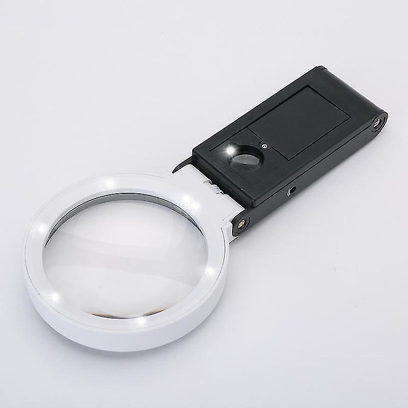 30x 40x Magnifying Glass With Light And Stand, Folding Design 18 Led ...