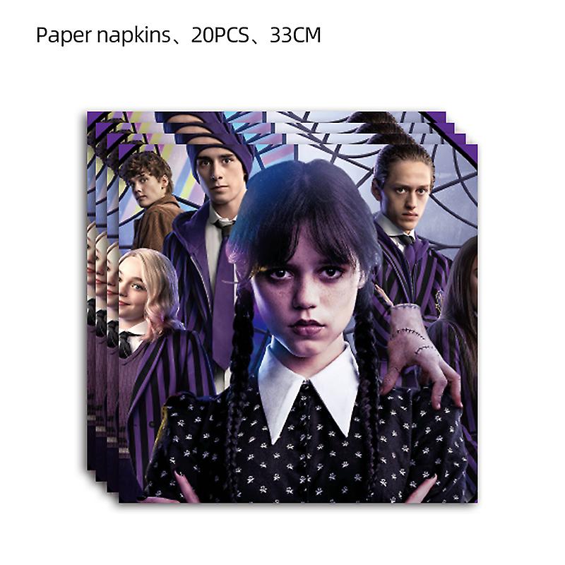 Wednesday Addams Theme Birthday Party Decorations Supplies Children ...