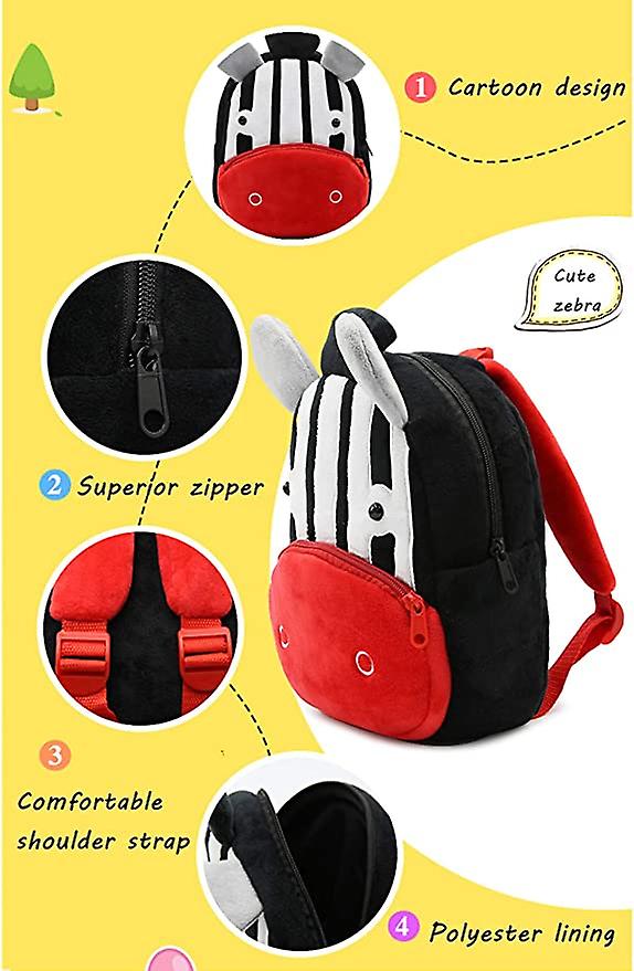 Toddler Backpack Zoo Animals Backpacks Cute Plush Bag Cartoon Preschool ...